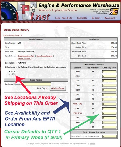 Engine Performance Warehouse - Engine Performance Warehouse - New Stock ...